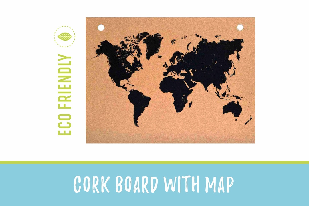 Map Cork Board | Pin Board | Message Board | Memo Board • MA015 - Etsy