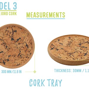 Cork Modern Tray, Cork Serving Tray, Sustainable House Decoration ...