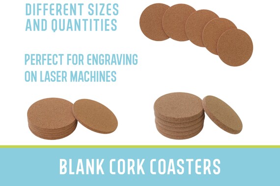 Round Blank Cork Coasters Cork Coasters for Crafts - Etsy