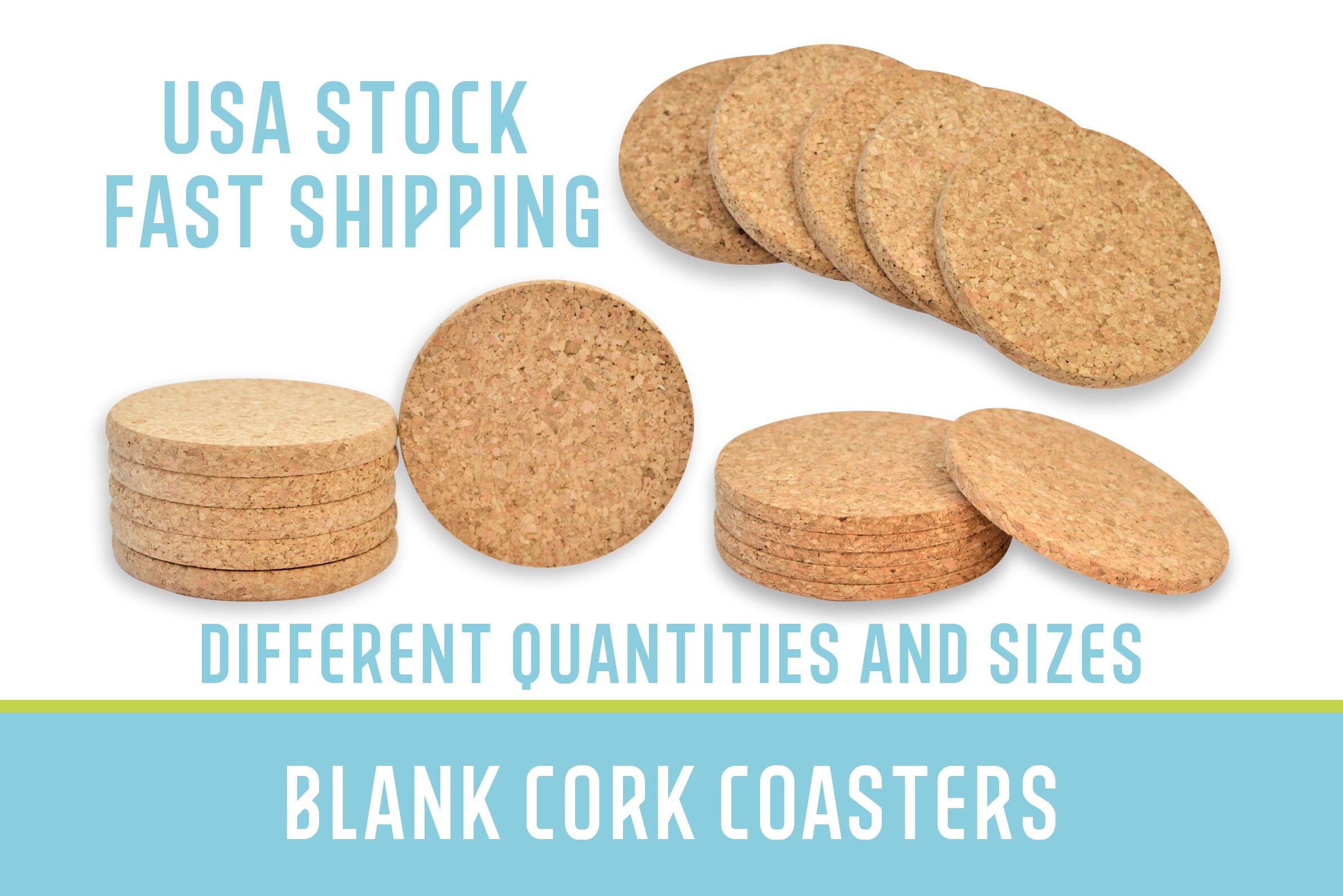 Blank Cork Coasters Cork Coasters for Crafts Cork Coasters | Etsy