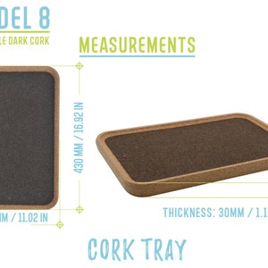 Cork Modern Tray, Cork Serving Tray, Sustainable House Decoration ...