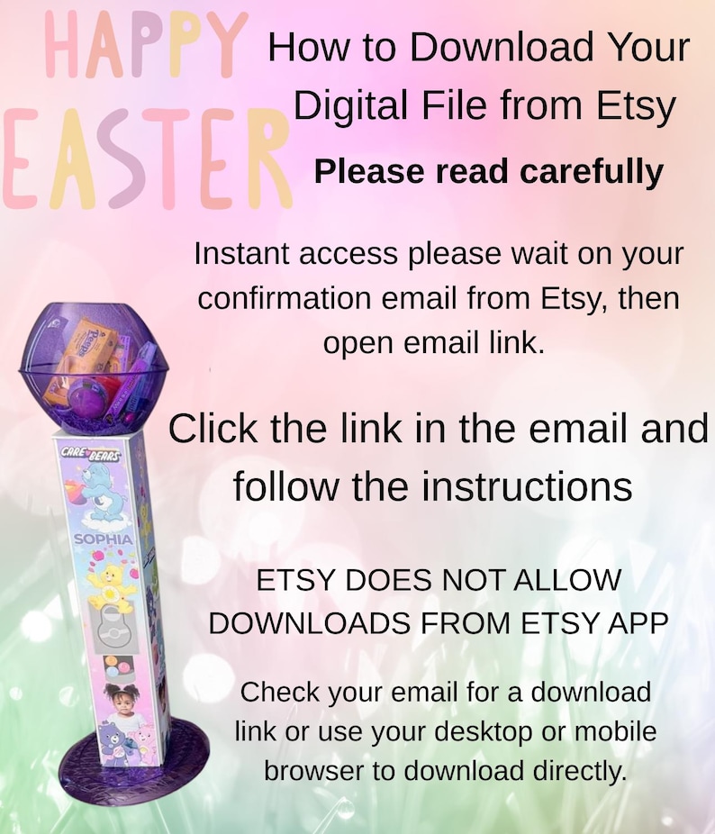Editable Easter Gumball Machine Template 5x30 Print Size DIY - Etsy