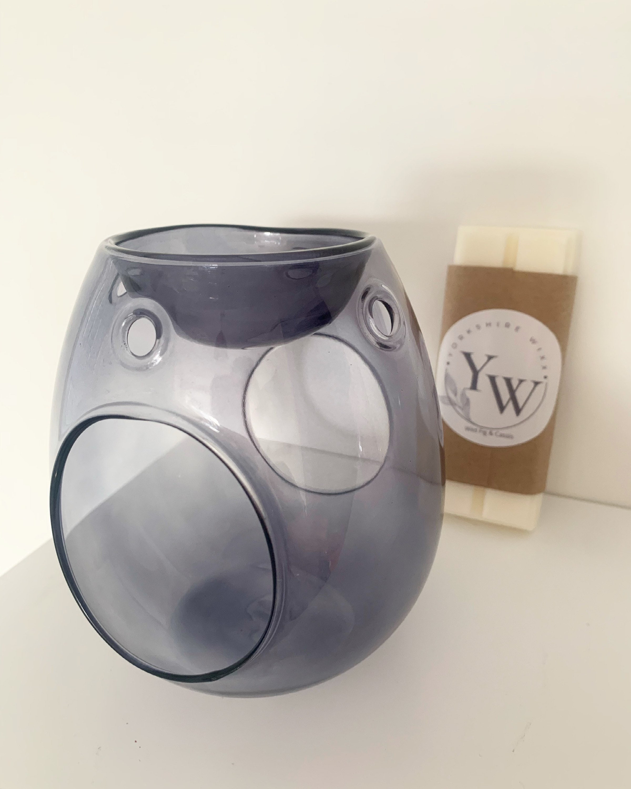 Glass Wax Melt Burner Grey Burner Wax Melt Snap Bar Etsy