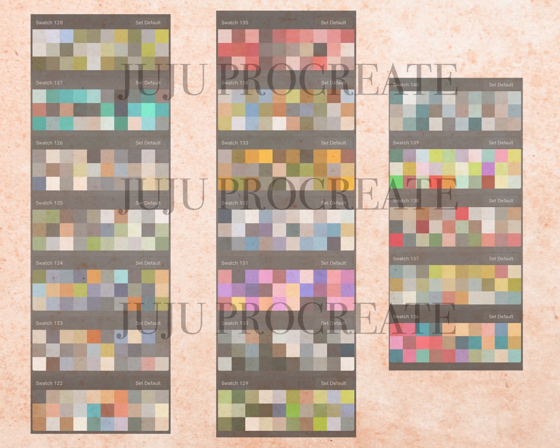 Procreate Color Palette Procreate Color Swatch Color Etsy