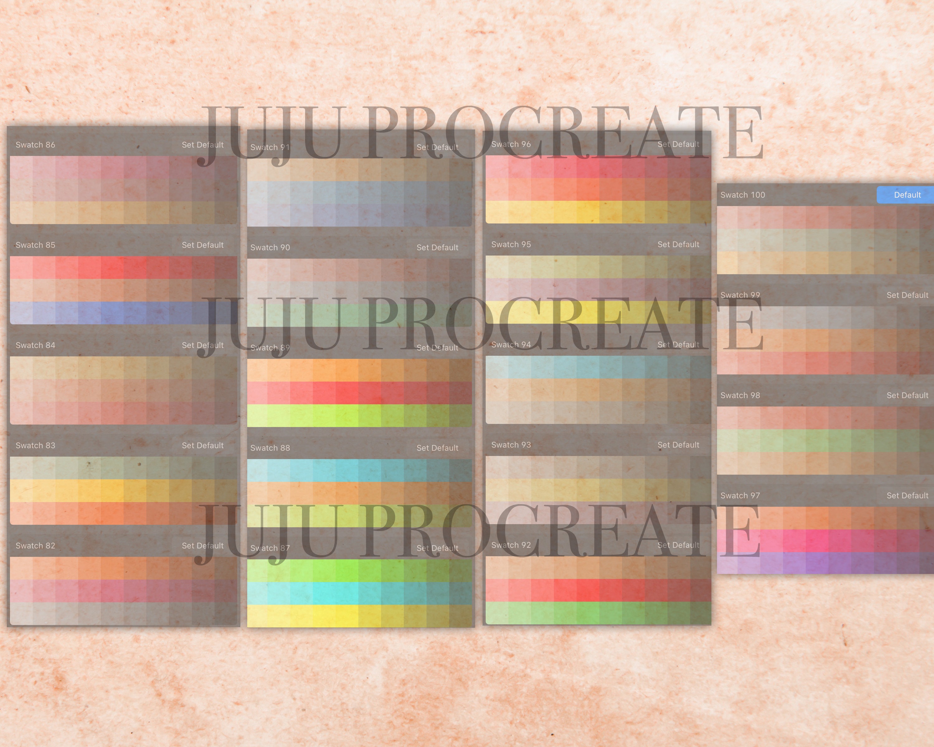 Procreate Color Palette Procreate Color Swatch Procreate - Etsy