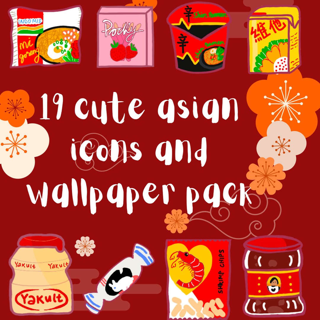 Asian Pantry Icons and Wallpaper Pack - Etsy