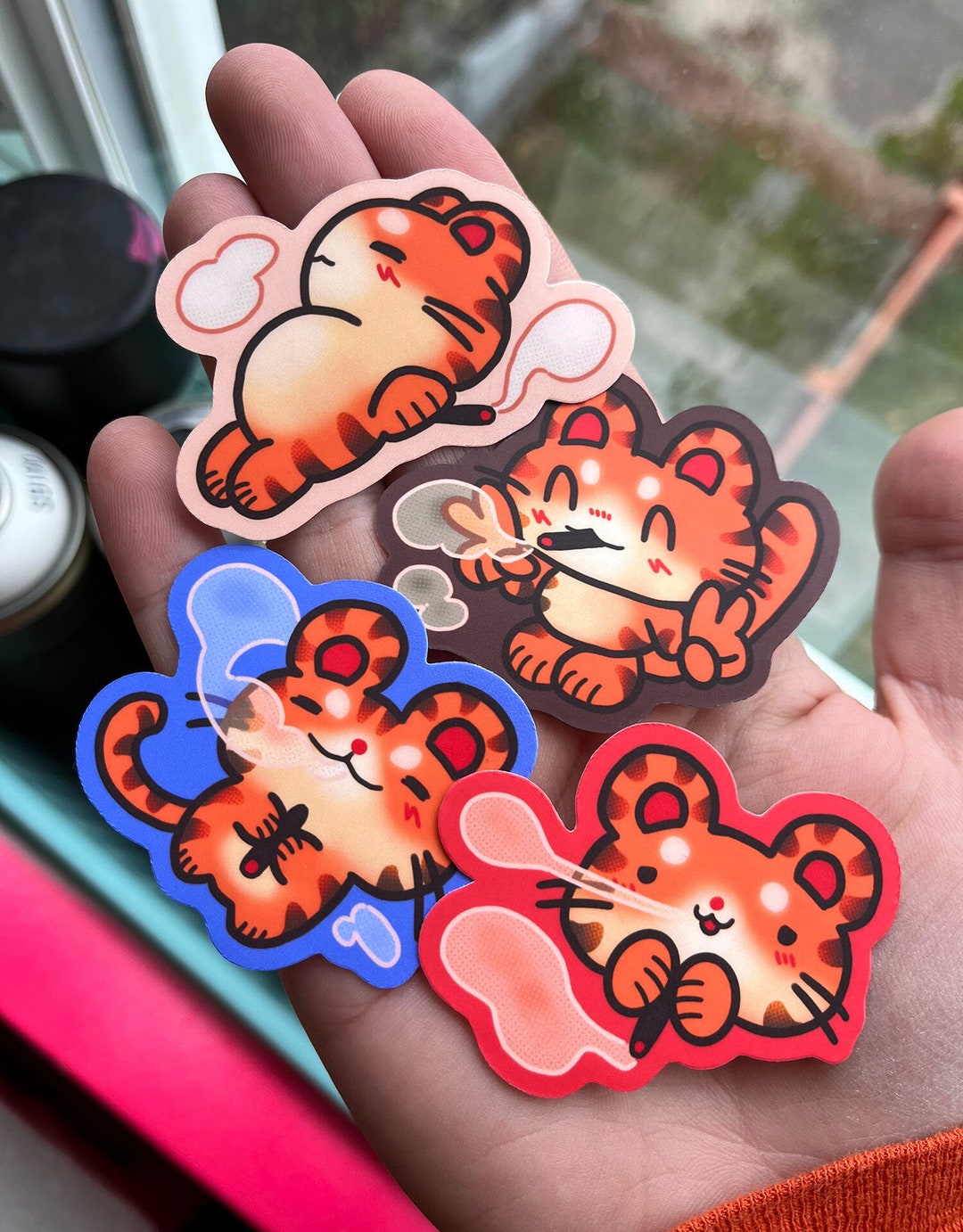 Toking Tiger Sticker Pack - Etsy