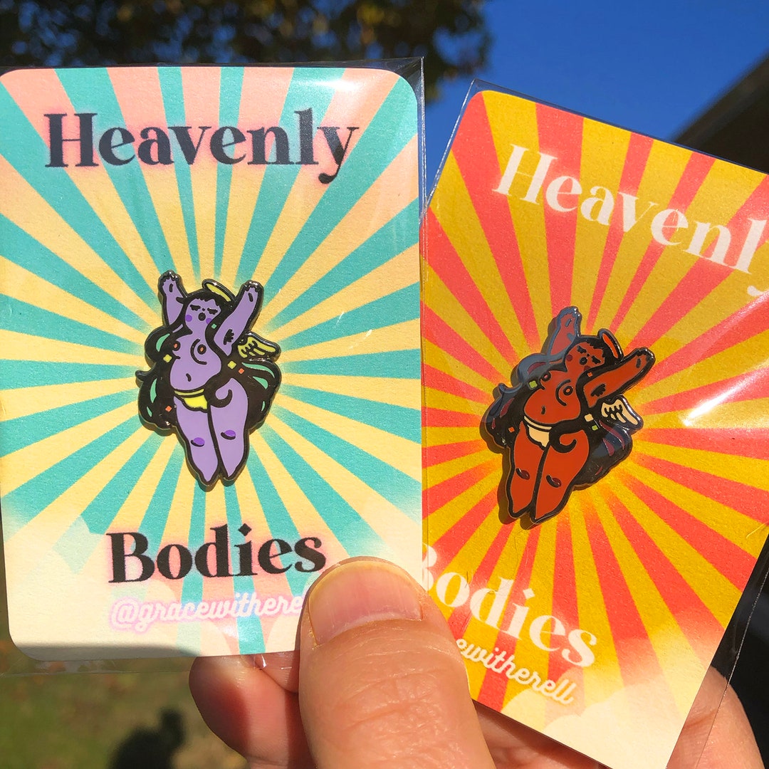 Chubby Angel Enamel Pin - Etsy
