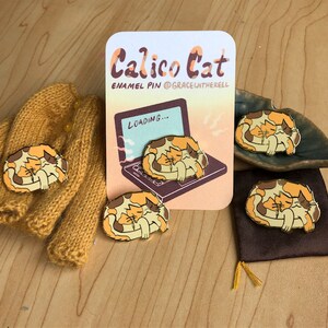 Calico Cat Enamel Pin - Etsy