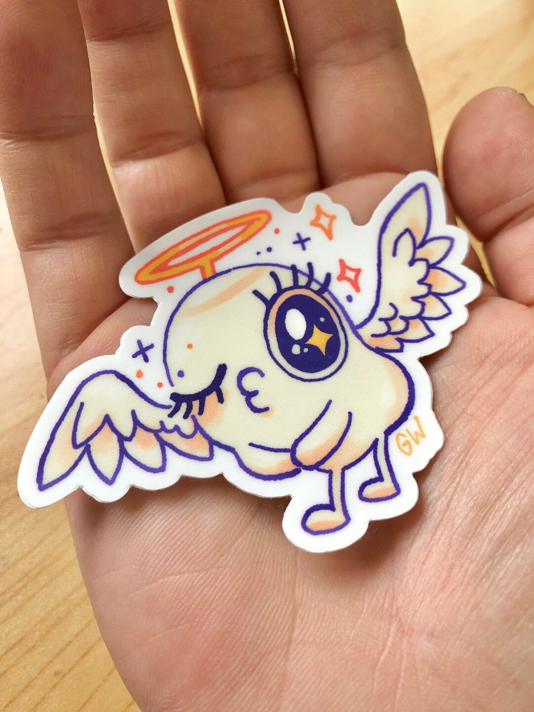 Angel Puff Sticker - Etsy