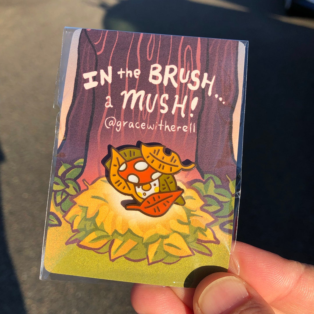 Mush in the Brush Enamel Pin - Etsy