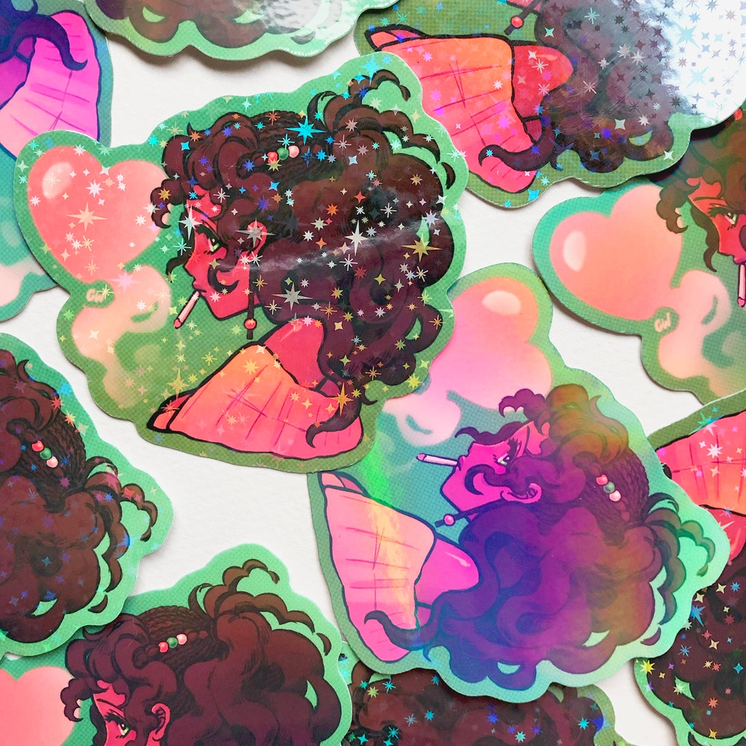 Heart Puff Sticker - Etsy