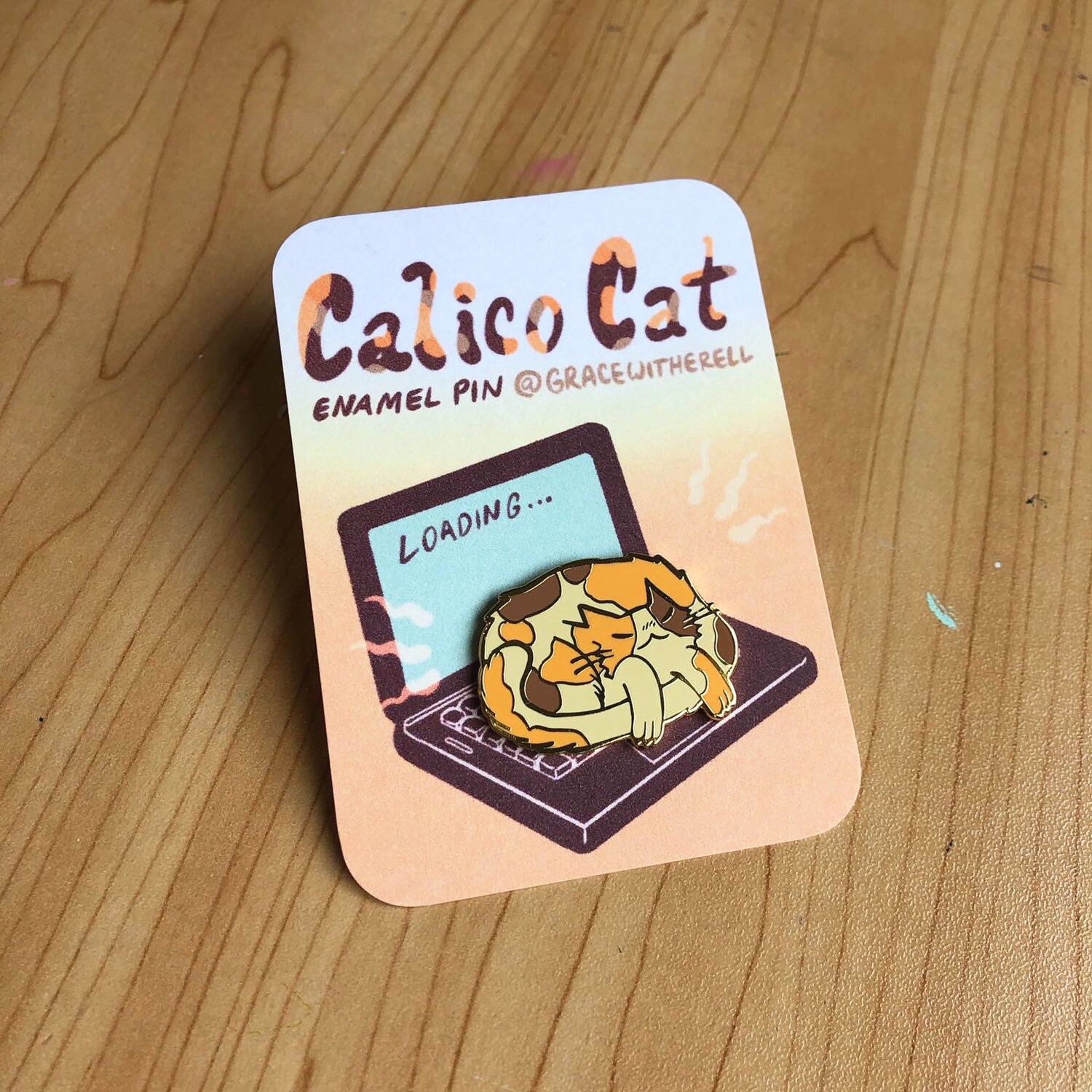 Calico Cat Enamel Pin - Etsy