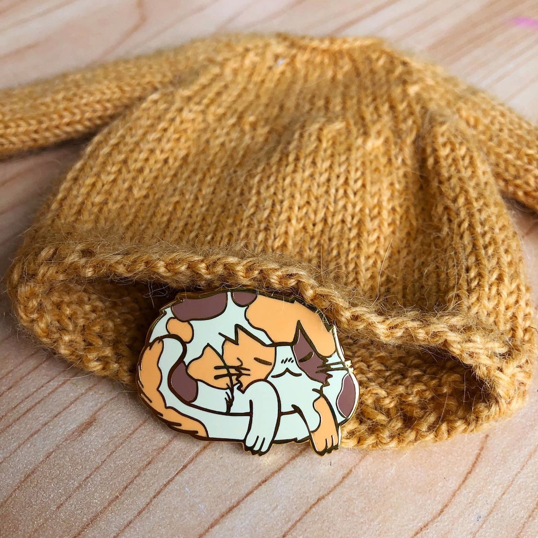 Calico Cat Enamel Pin - Etsy