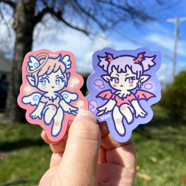 Devil and Angel Stickers - Etsy