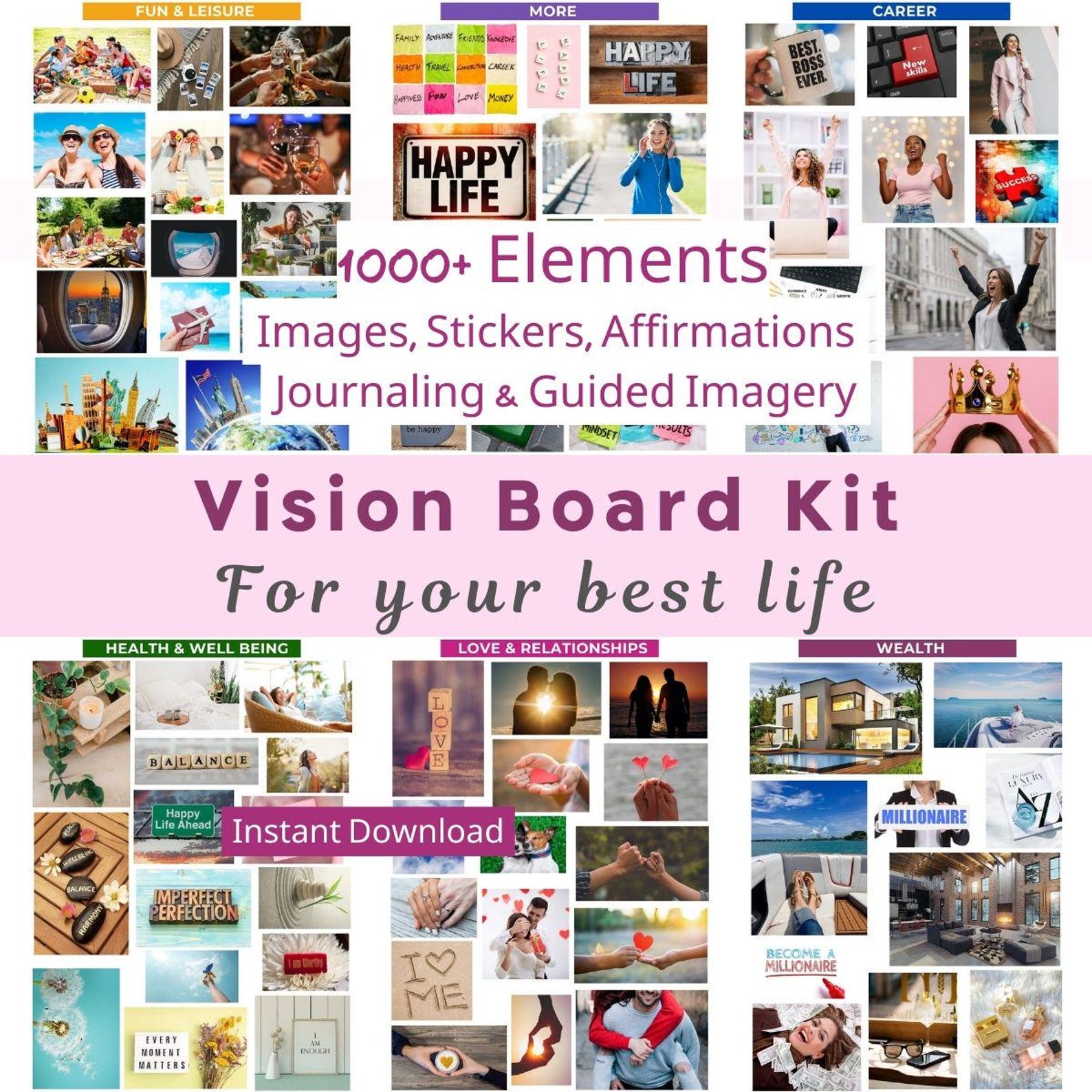 Ultimate Vision Board Kit | Guided Imagery for Vision Realization ...