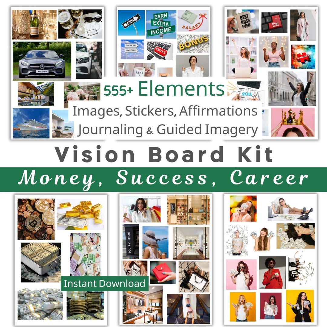 Ultimate MONEY Vision Board Kit Guided Imagery for Vision Realization ...