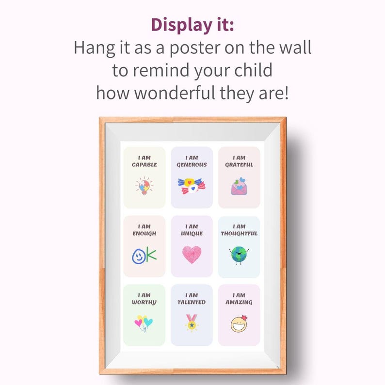 Empowering Kids Affirmation Cards, Positive Affirmations for Children ...