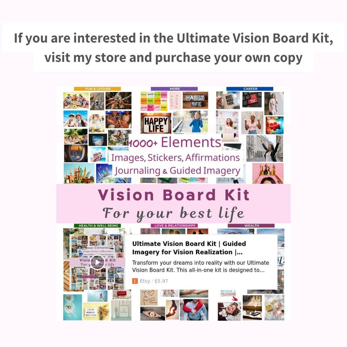 Editable Vision Board Party Invitation Canva Template 3 Sizes Included ...