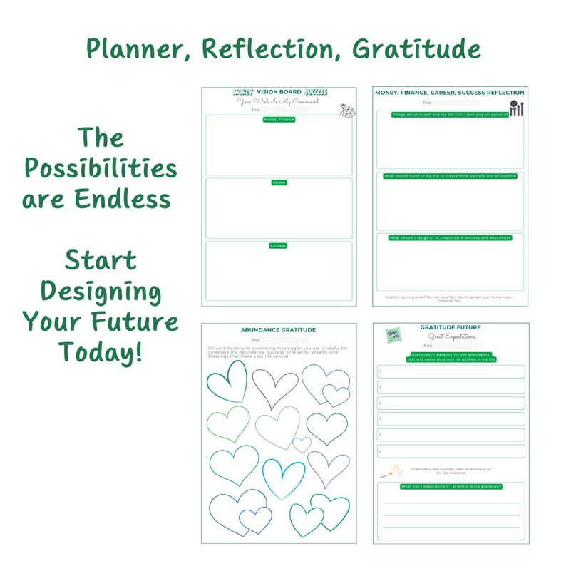 MONEY Vision Board Kit | Financial Success, Abundance Planner ...