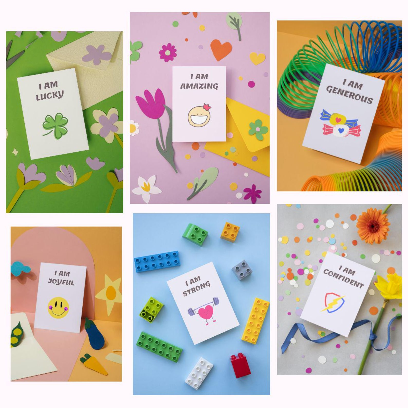 Empowering Kids Affirmation Cards, Positive Affirmations for Children ...