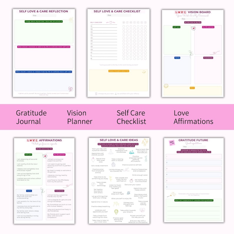 Love Vision Board Kit, Manifestation Journal, Guided Imagery ...
