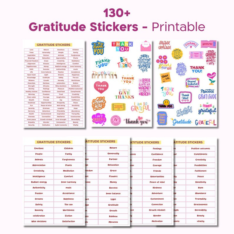Ultimate Gratitude Bundle Journals, Affirmations, Stickers, Posters and ...