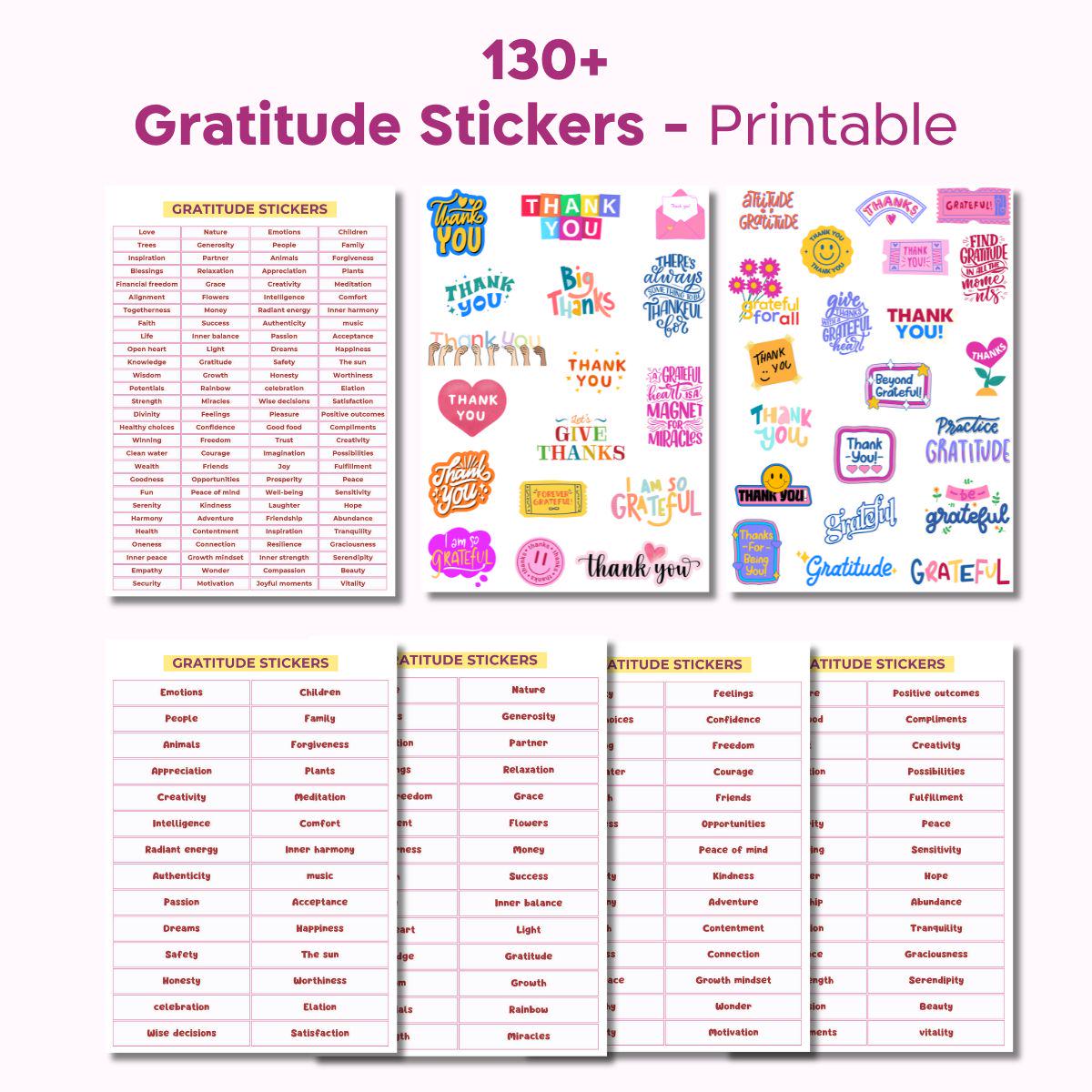 Ultimate Gratitude Bundle Journals, Affirmations, Stickers, Posters and ...