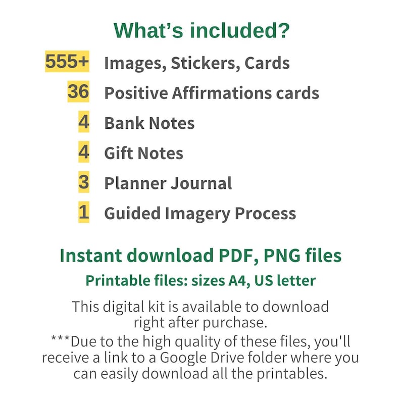 MONEY Vision Board Kit | Financial Success, Abundance Planner ...