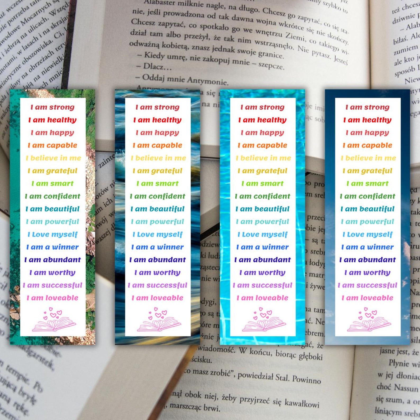 Bookmark PNG, 20 Inspirational I Am Affirmations Digital Bookmarks ...