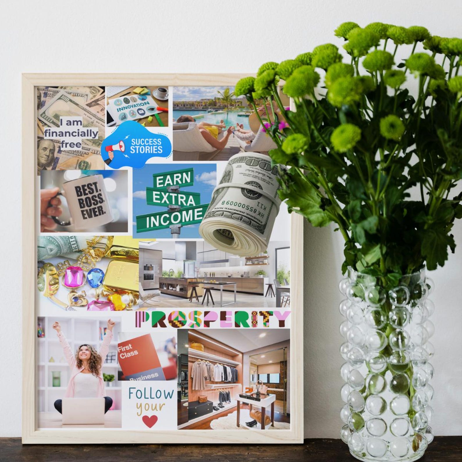 MONEY Vision Board Kit | Financial Success, Abundance Planner ...