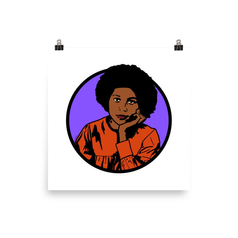 Bell Hooks Portrait Art Print | Bell Hooks Poster | Bell Hooks Art ...