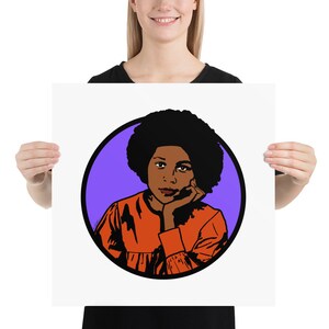 Bell Hooks Portrait Art Print | Bell Hooks Poster | Bell Hooks Art ...