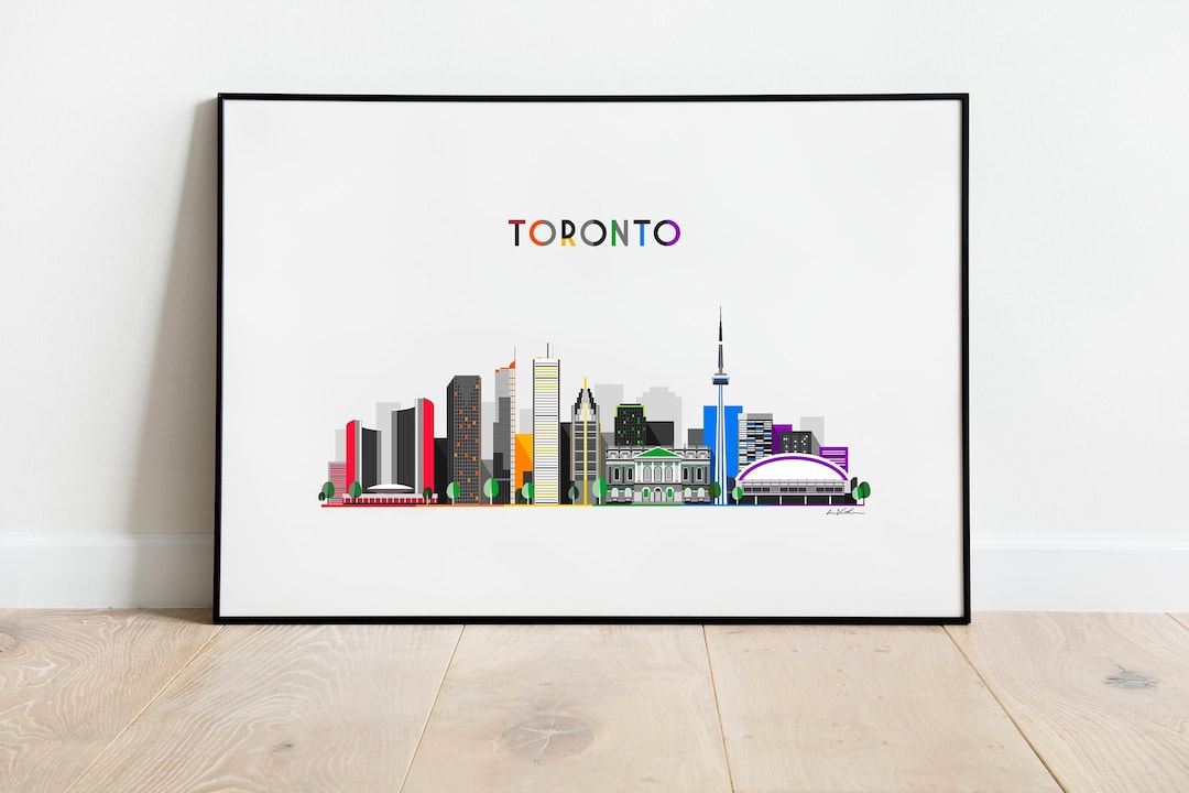 Toronto Skyline Art Print | Rainbow Colors | Silhouette | Gay Toronto ...