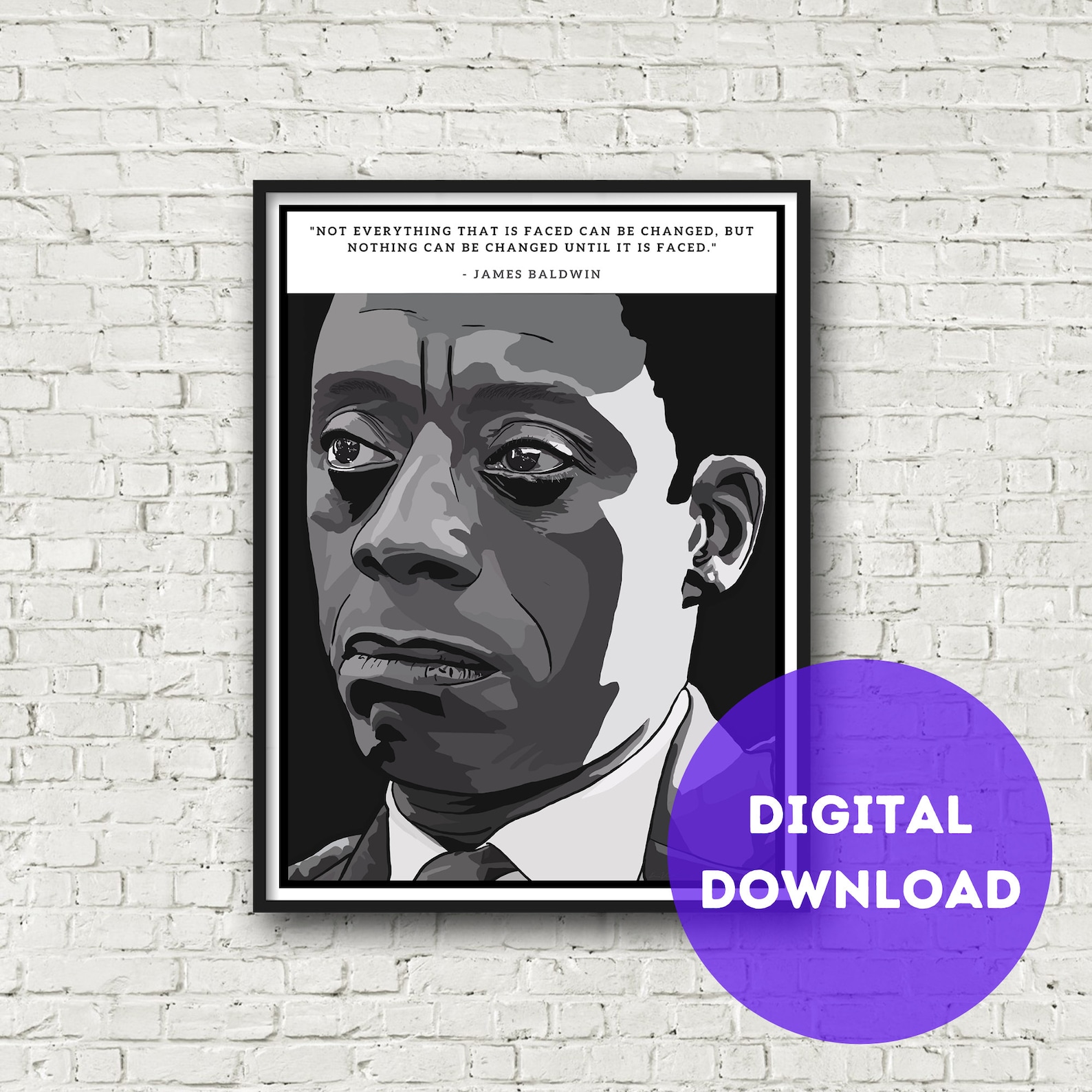 James Baldwin Print | Printable Wall Art | James Baldwin Poster | Black ...