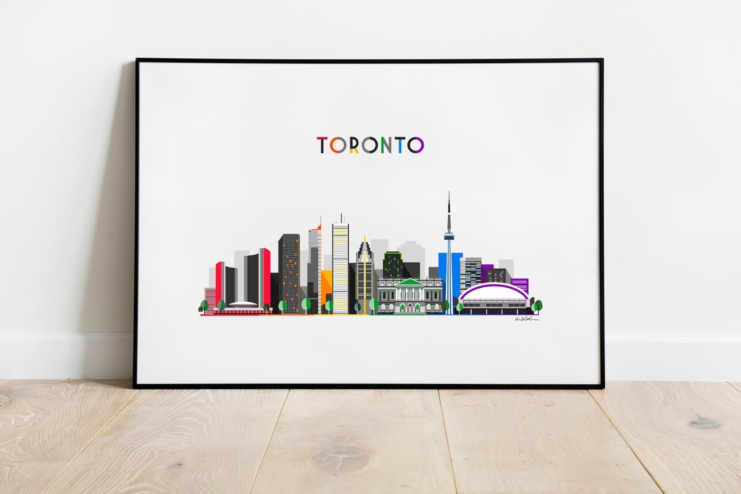 Toronto Cityscape Art Print | Toronto Skyline | Toronto City Poster ...