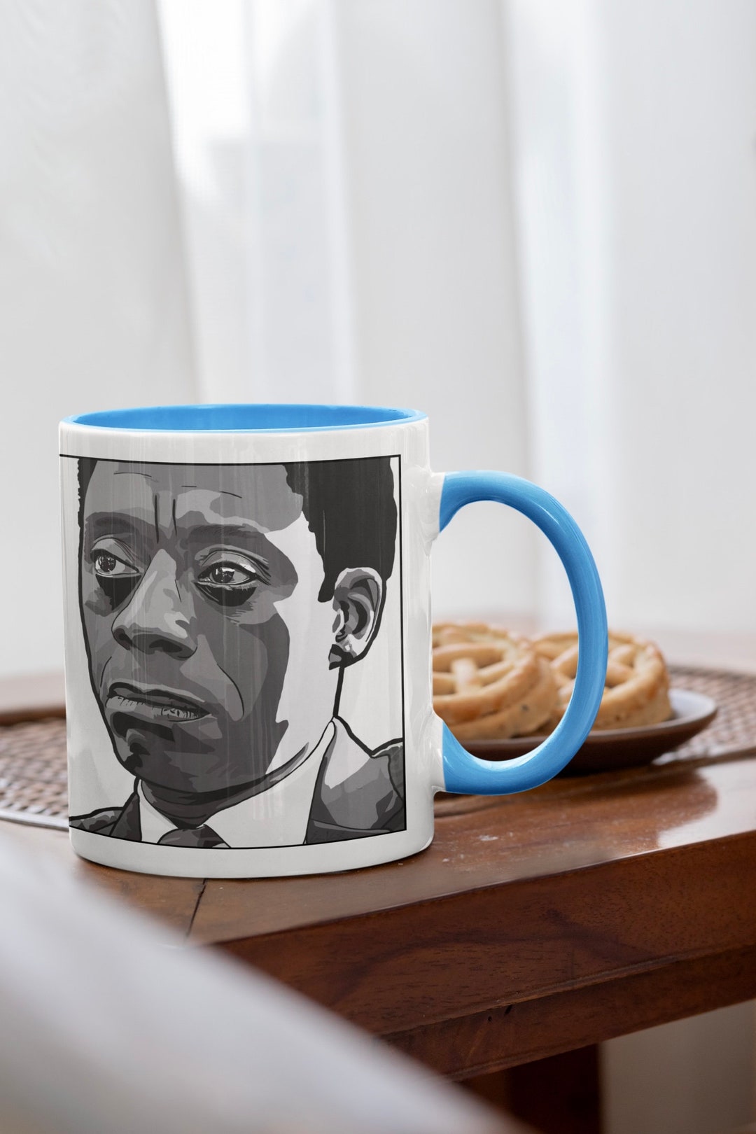 James Baldwin Mug, James Baldwin Inspirational Quote, Illustration Mug ...