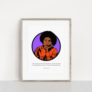 Bell Hooks Portrait Art Print | Printable Wall Art | Bell Hooks Quote ...