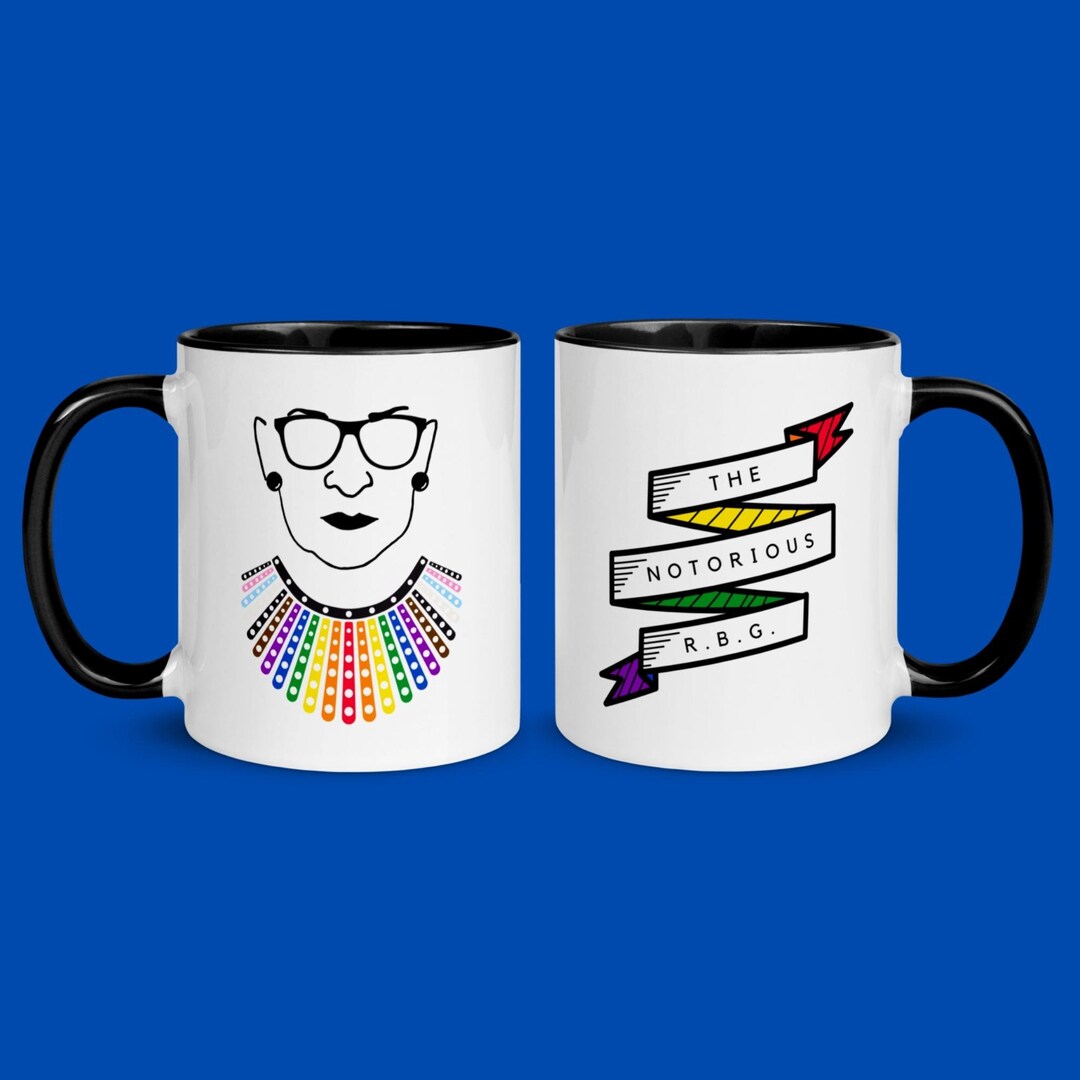 RBG Collar Mug | the Notorious RBG Mug | Ruth Bader Ginsburg Mug | Lgbt ...