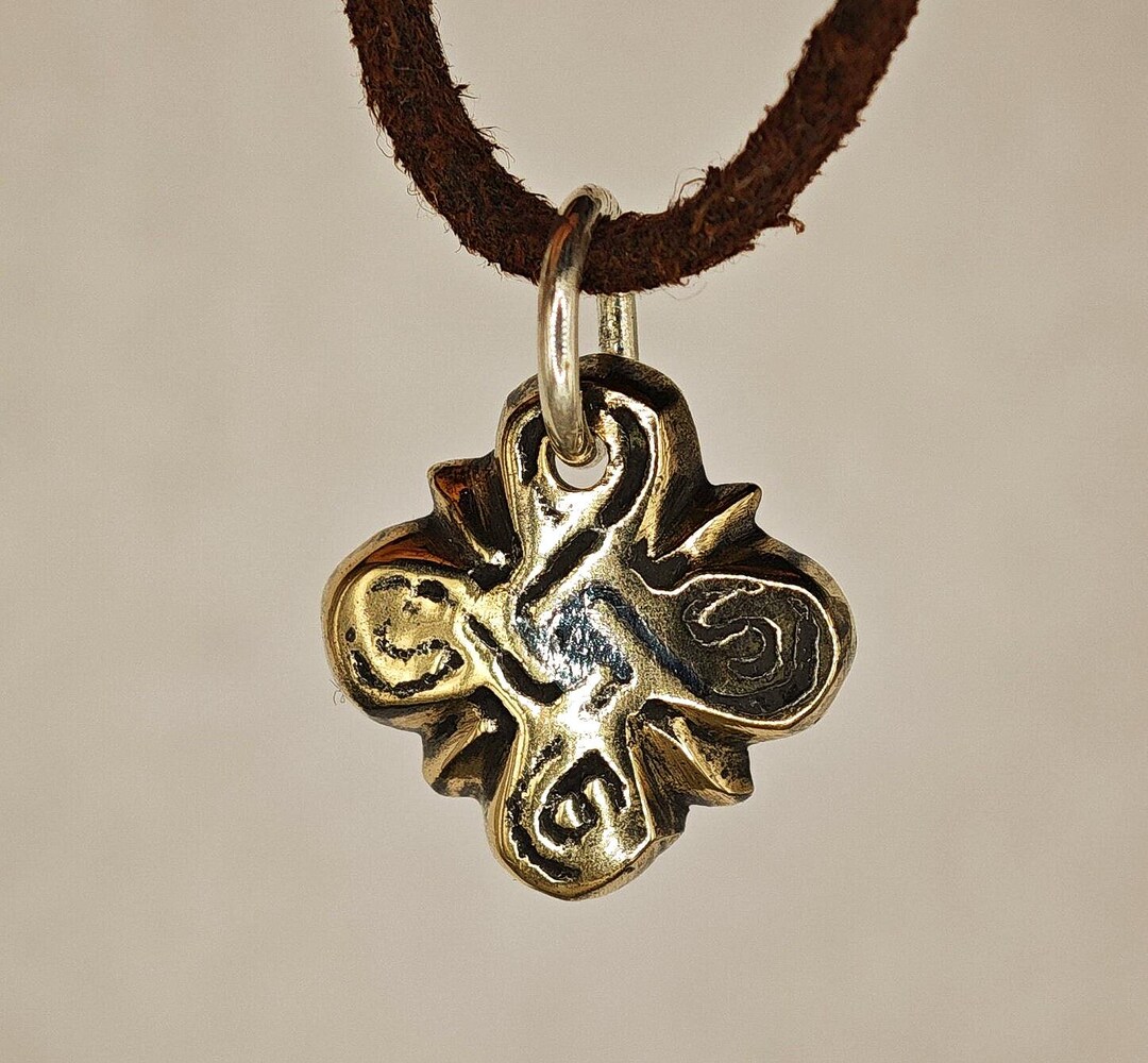 Ancient Medieval Pendant With Viking Kolovrat. Viking Artifact With ...