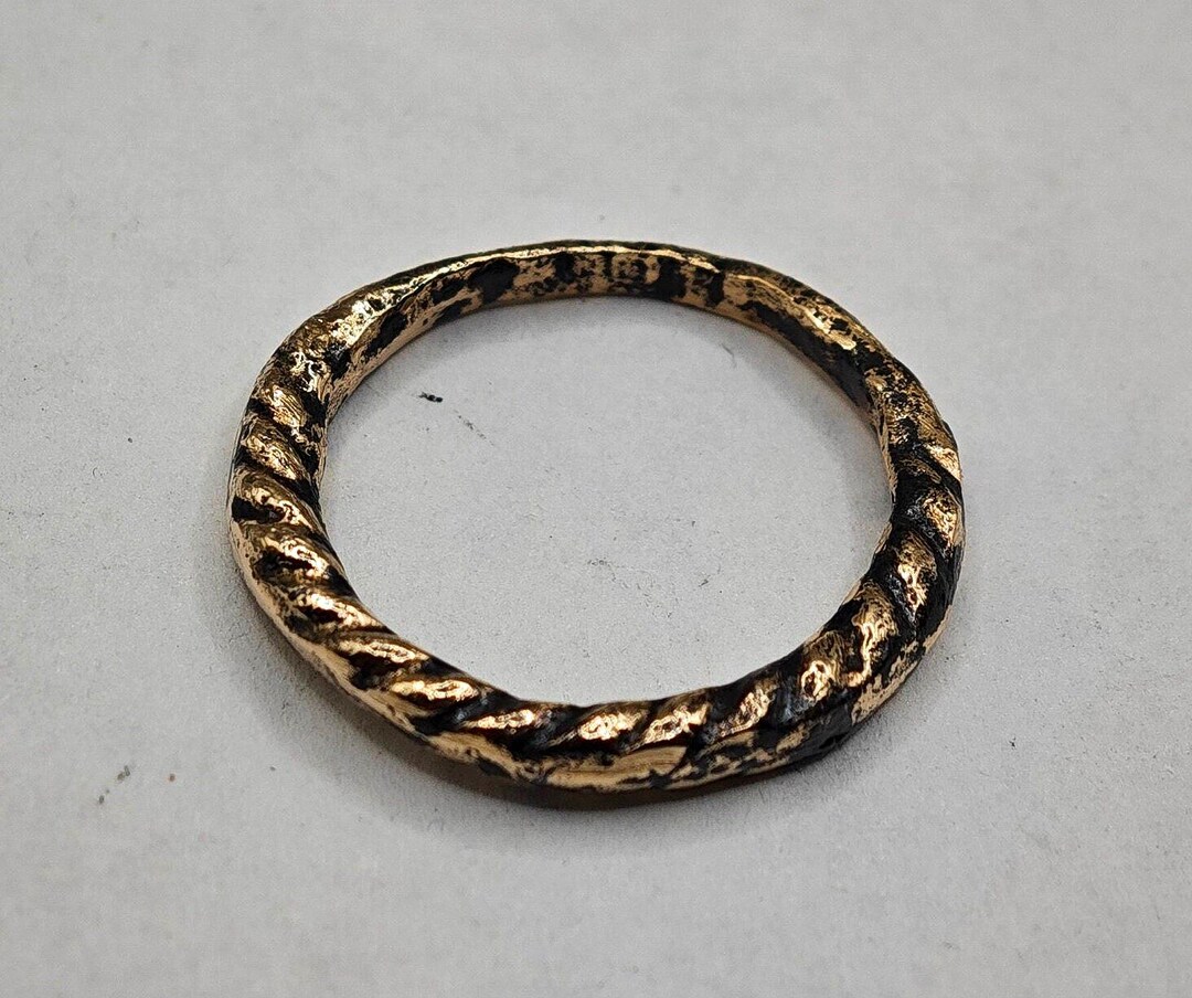 Bronze Ancient Twisted Ring of the Viking Age 8-10th Centuries. \ Norse ...