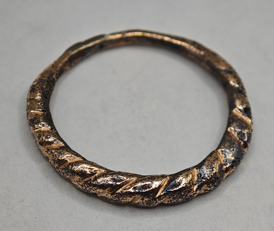 Bronze Ancient Twisted Ring of the Viking Age 8-10th Centuries. Norse ...