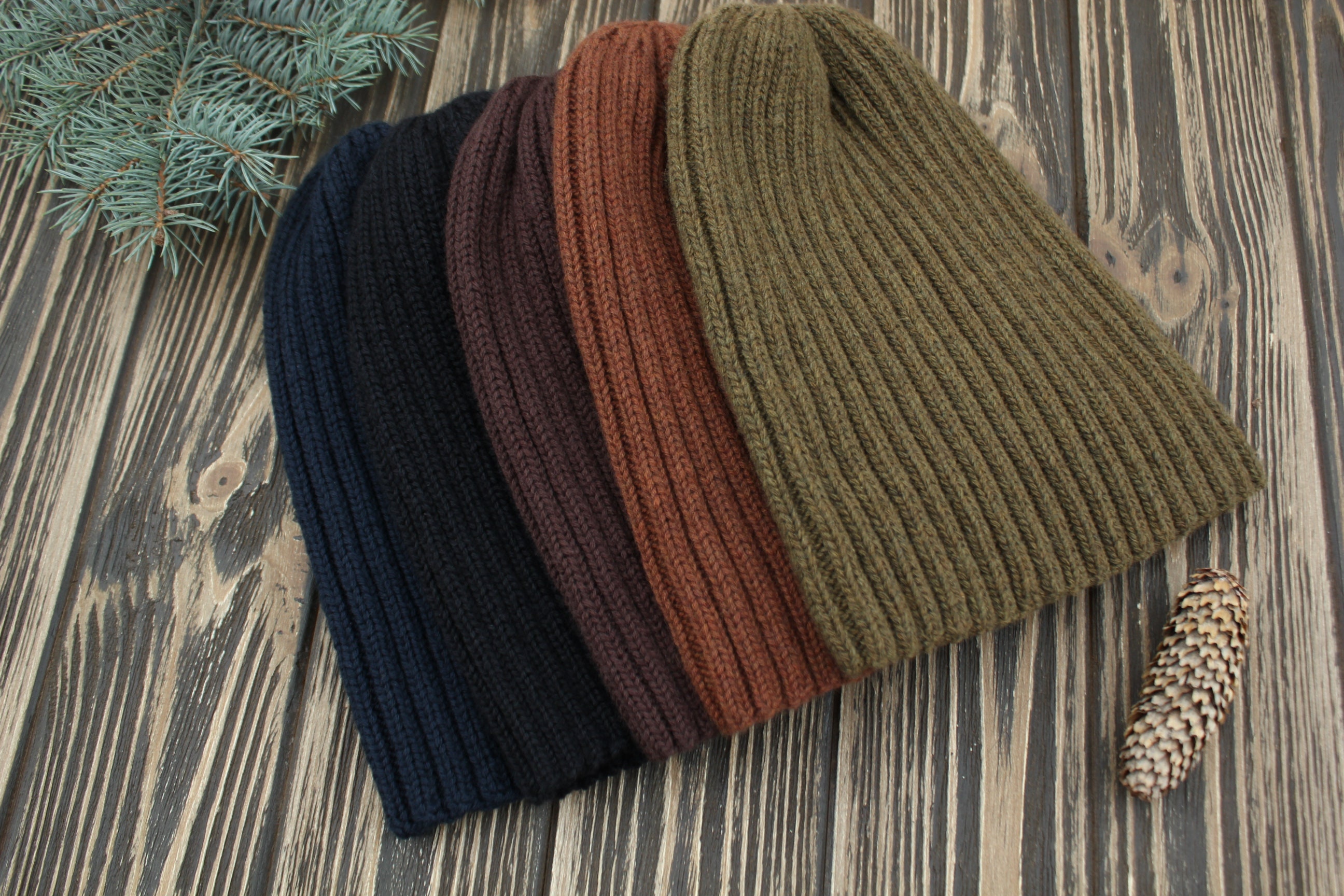 100% Merino Wool Beanie Classic Cuffed Beanie Knit Unisex | Etsy