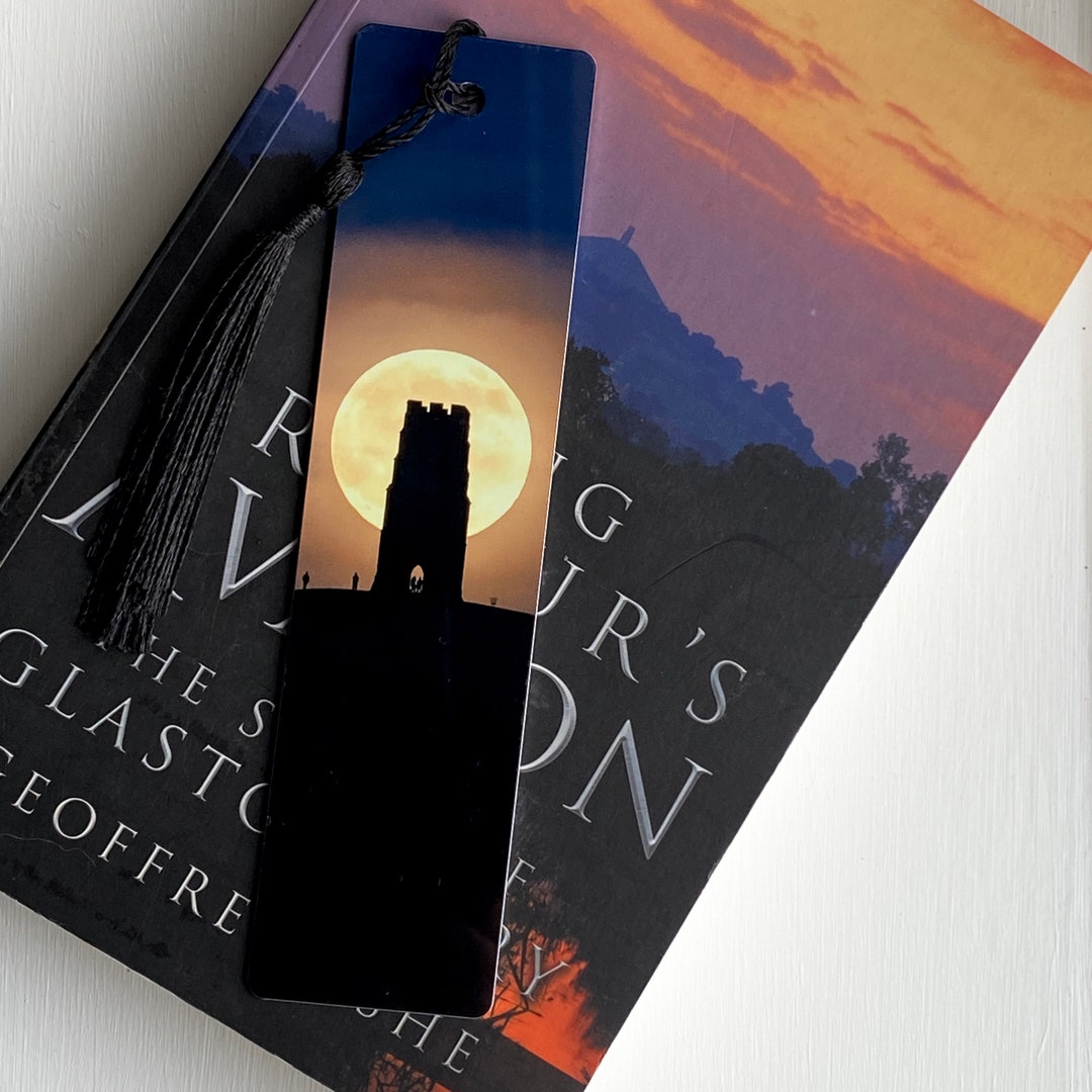 Glastonbury Tor Full Wolf Moon Metal Bookmark With Tassel - Etsy UK