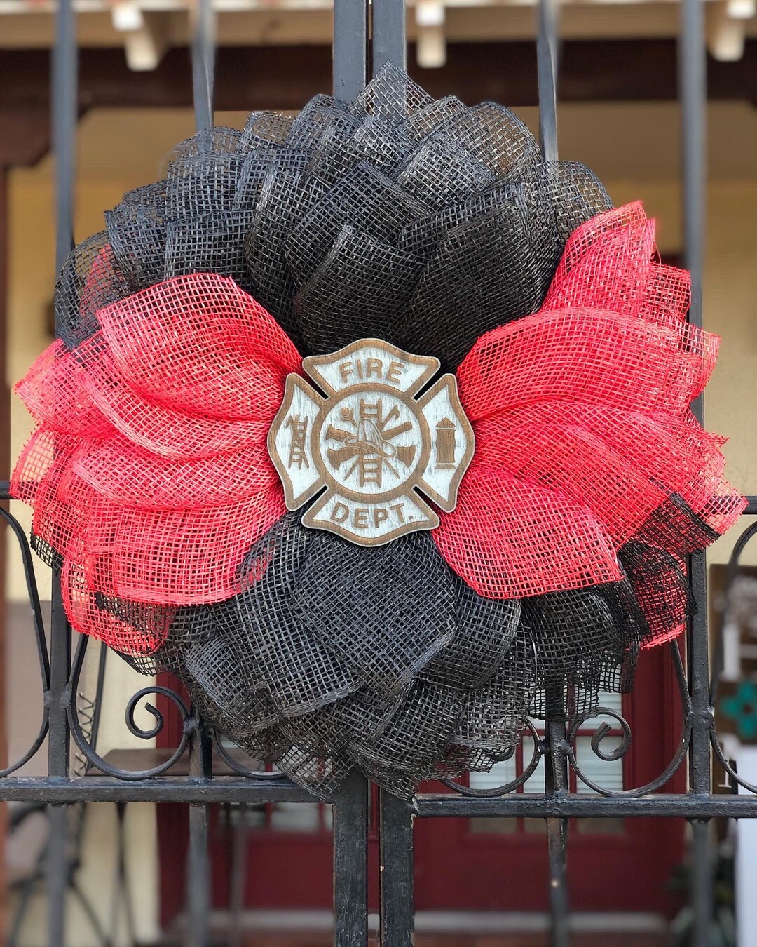 Firefighter Wreath - Etsy