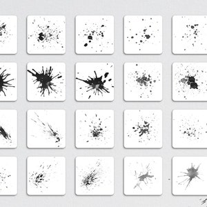 Procreate Splatter Brush Pack, Splatters, Watercolor Splashes, Drips ...