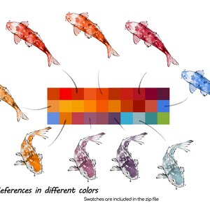 Procreate Koi Fish Stamp Dual Brushes, Koi Fish Stamps - Etsy