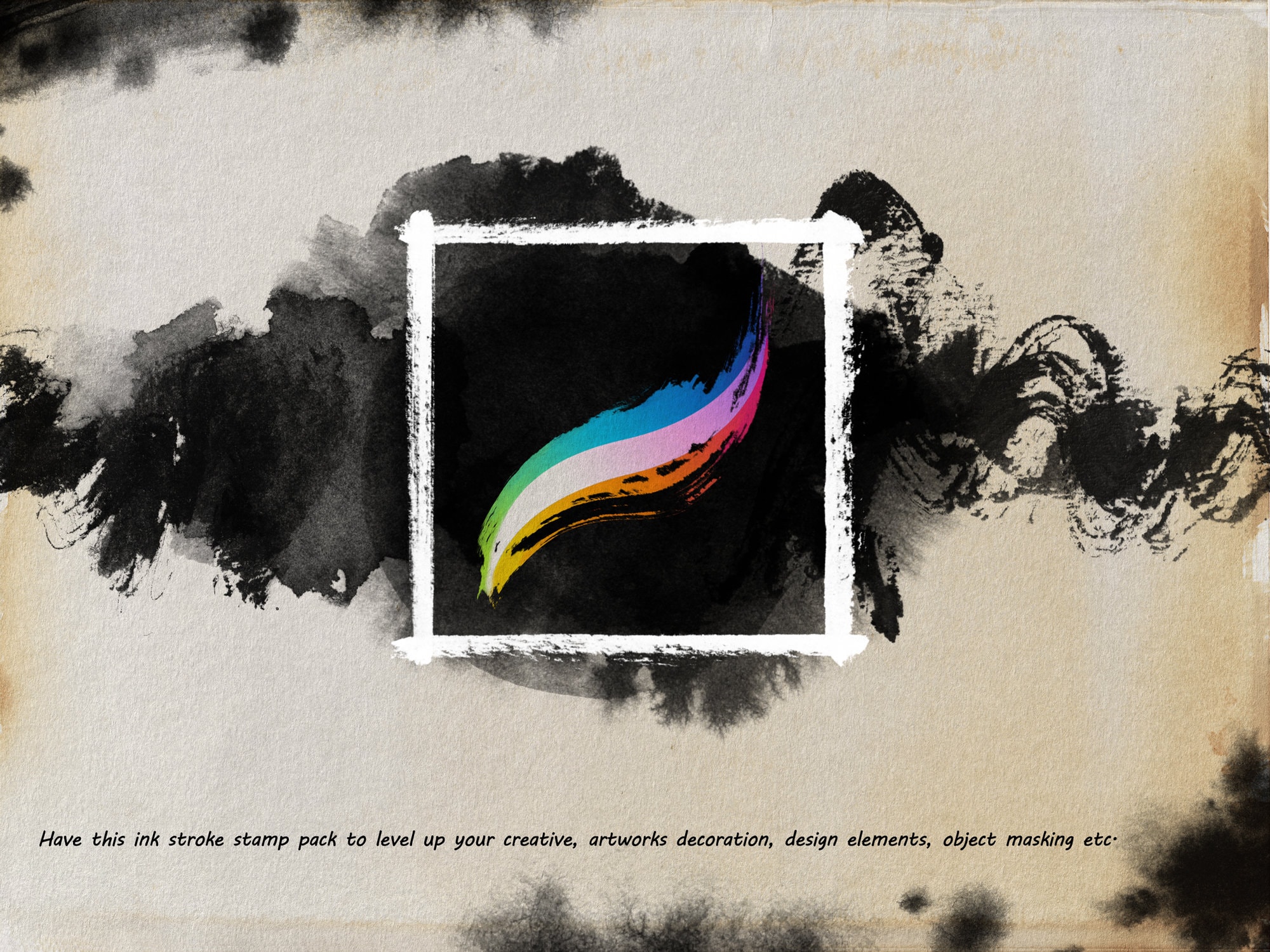 Procreate Ink Stroke Stamp Brushes 100 Ink Stroke Design - Etsy