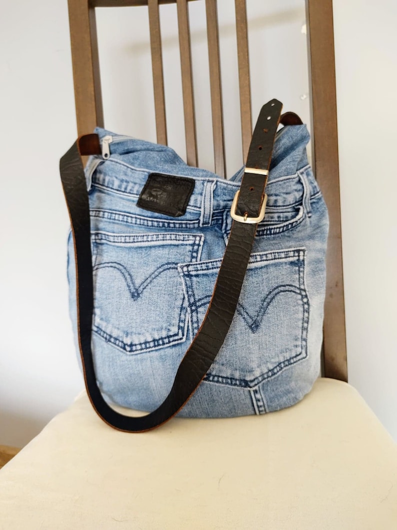 Denim Shoulder Bag Crossbody Bag - Etsy