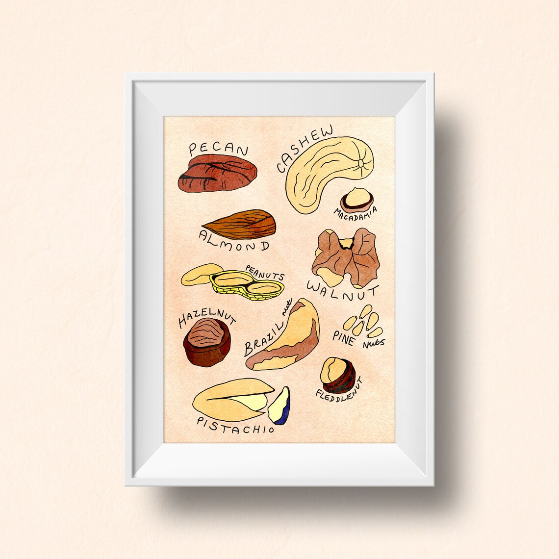 Nuts for Nuts Art Print - Etsy